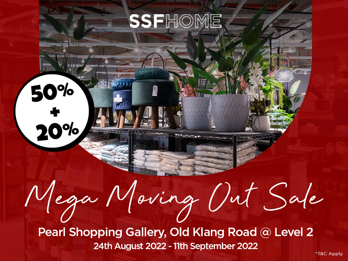 50%+20% Moving Out Sale @ Pearl Shopping Gallery, OKR - SSFHOME