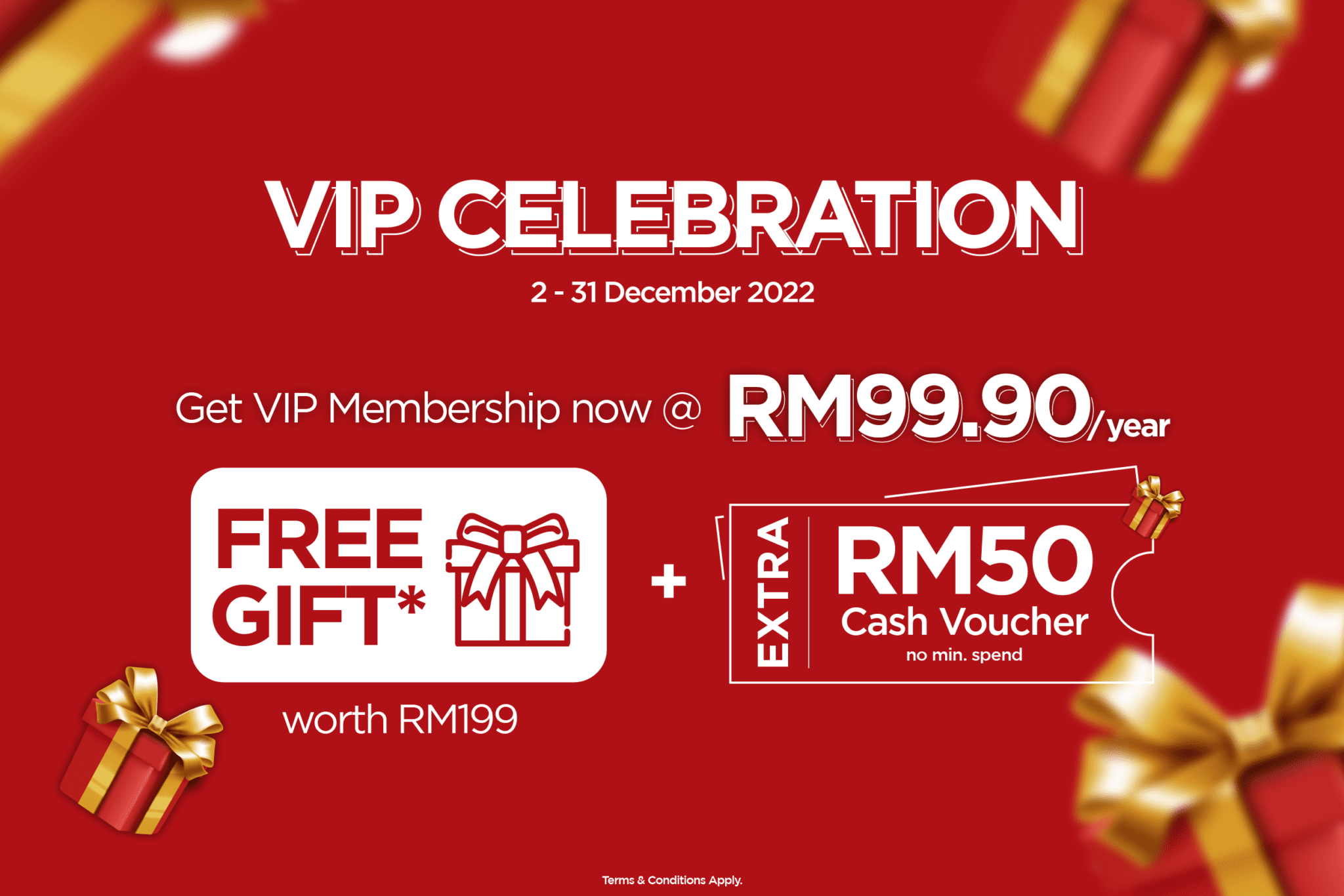 VIP Celebration! – RM50 Cash Voucher for New VIP - SSFHOME