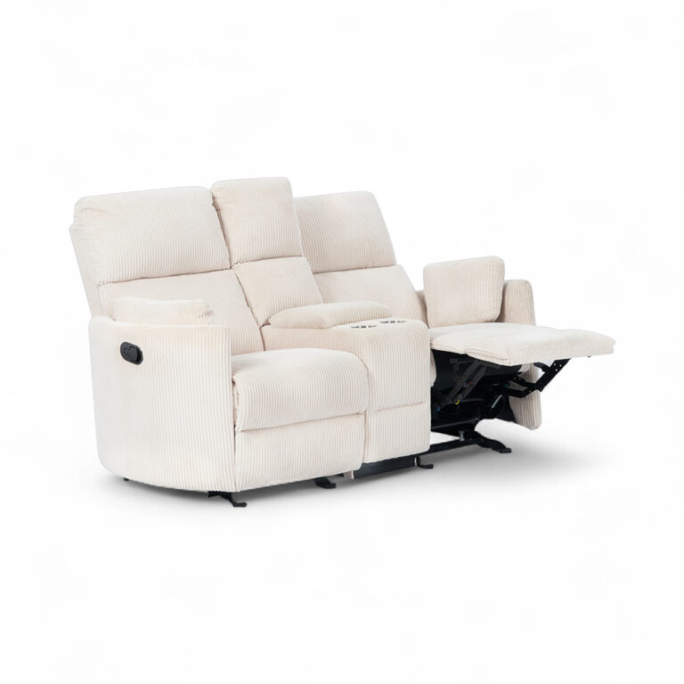 Alessia 2 Seater Rocker Recliner Sofa with Console - SSFHOME